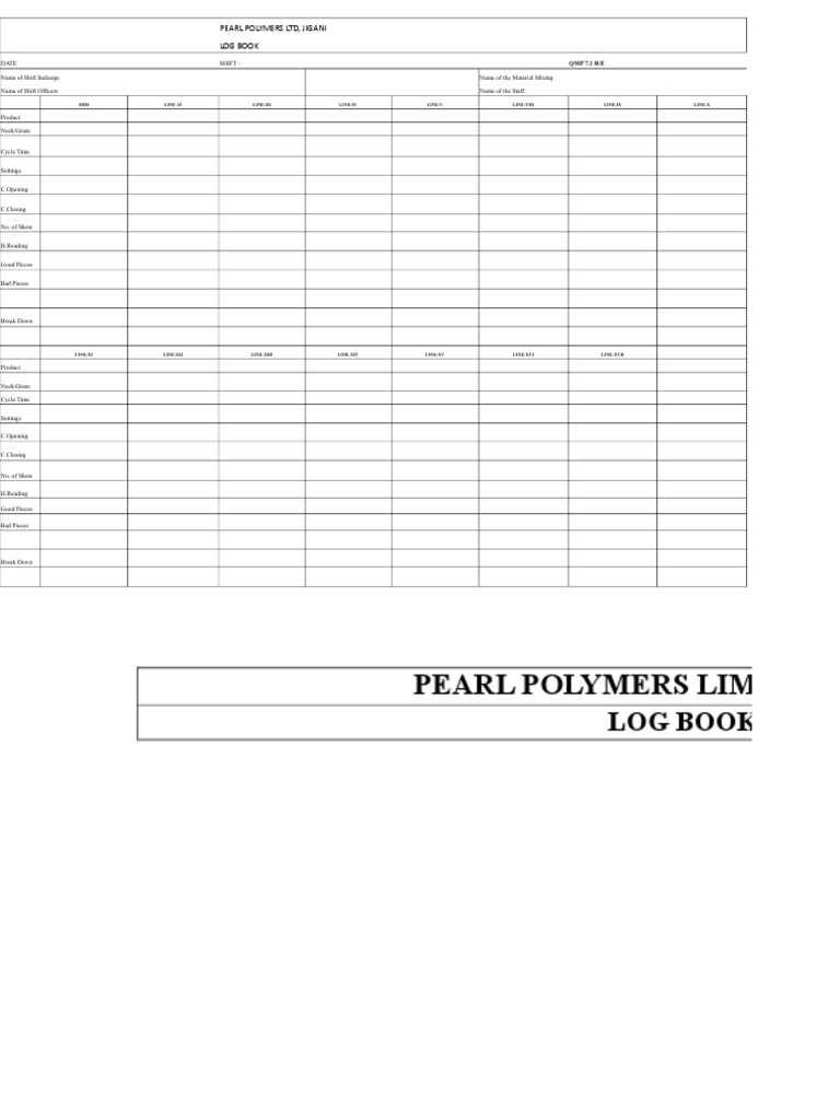 Log Book Format | PDF