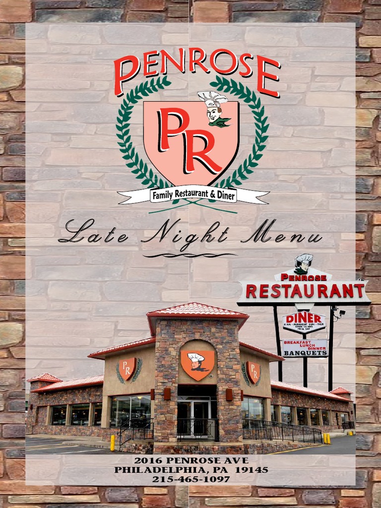 Penrose Diner - Late Night - Menu | PDF | Turkey Meat | Salad