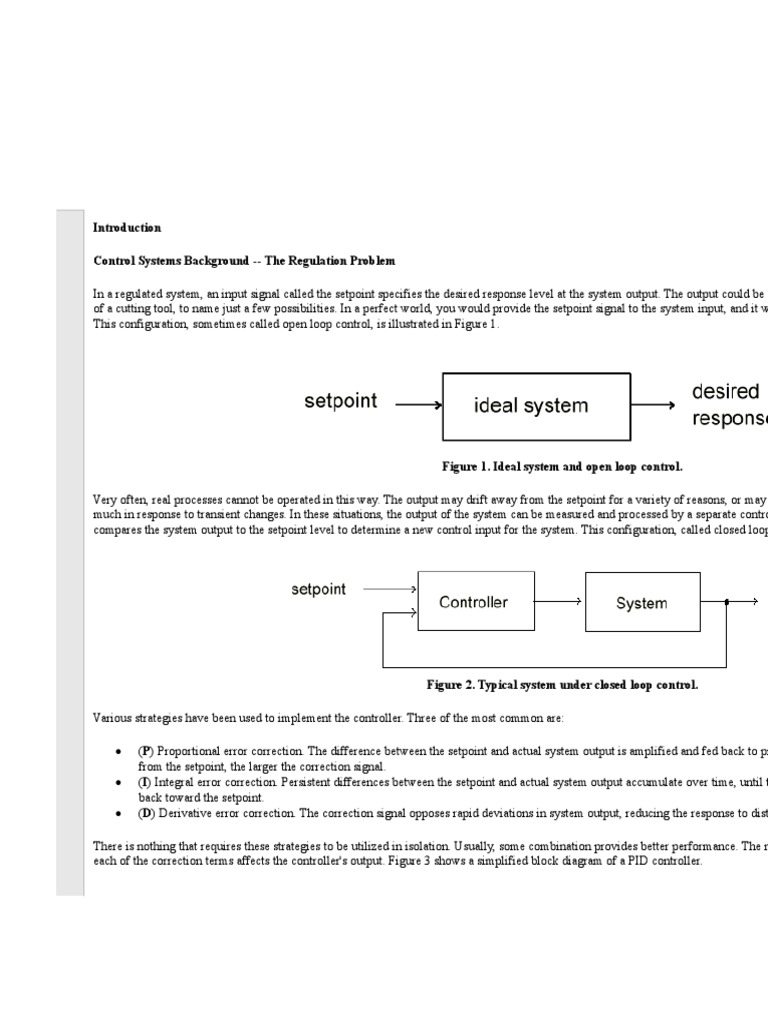 Control Systems Background - The Regulation Problem | PDF | Control ...