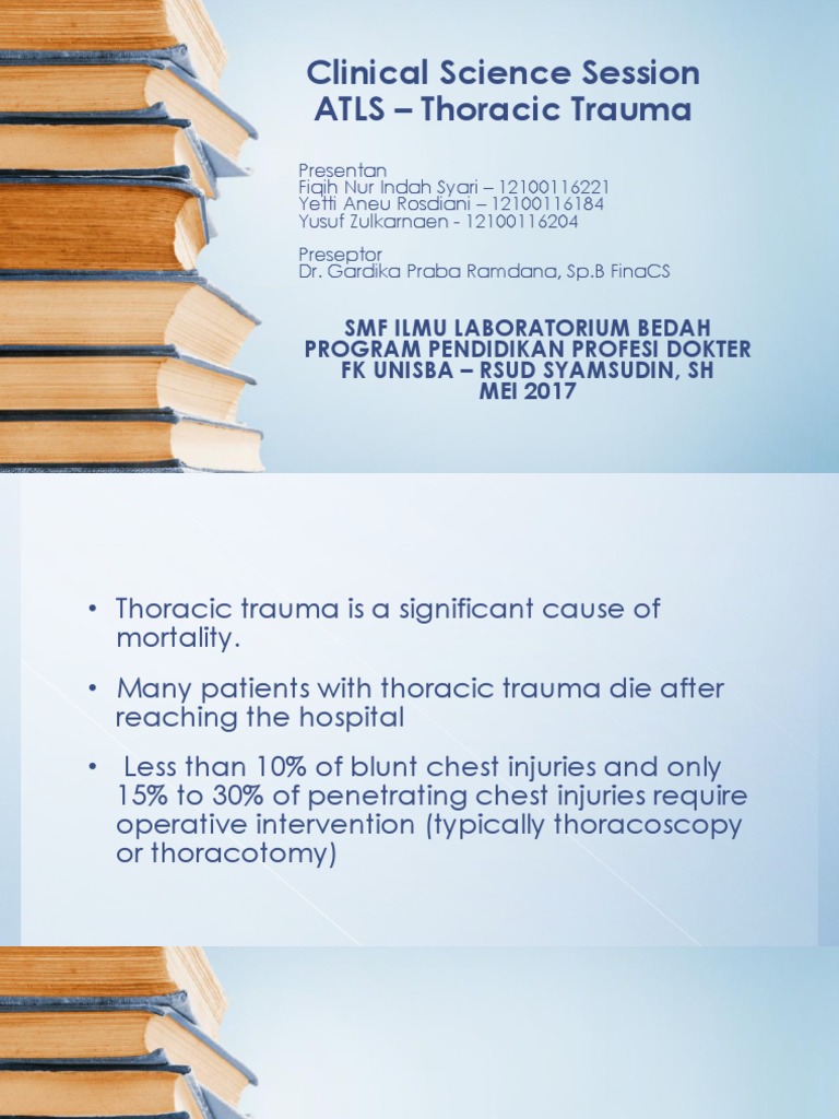 Css Atls Trauma Toraks | PDF | Toraks | Traumatologi