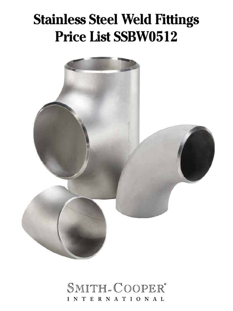 Smith Copper SS Weld Fittings - Price List | PDF