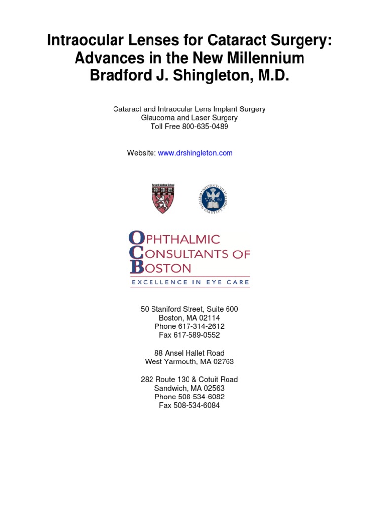 IOL Handout | PDF | Contact Lens | Senses