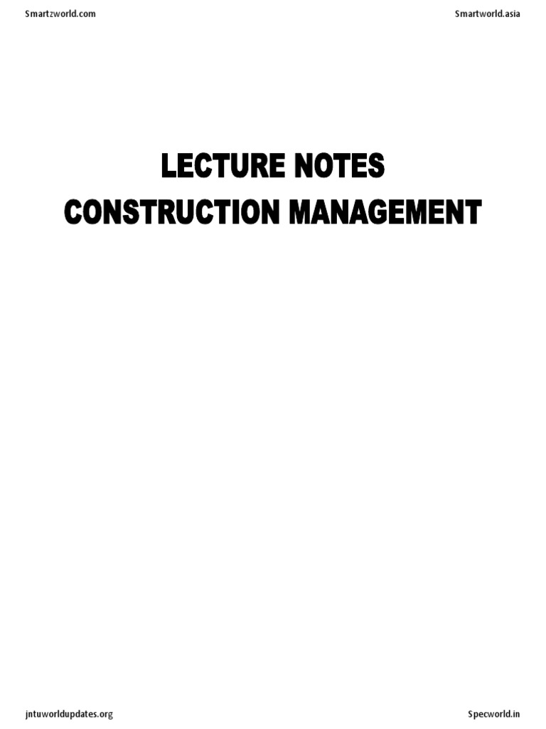 Construction Management | PDF | Human Resource Management ...