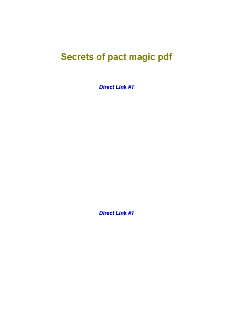 Secrets of Pact Magic PDF | PDF | Microsoft Windows | Software