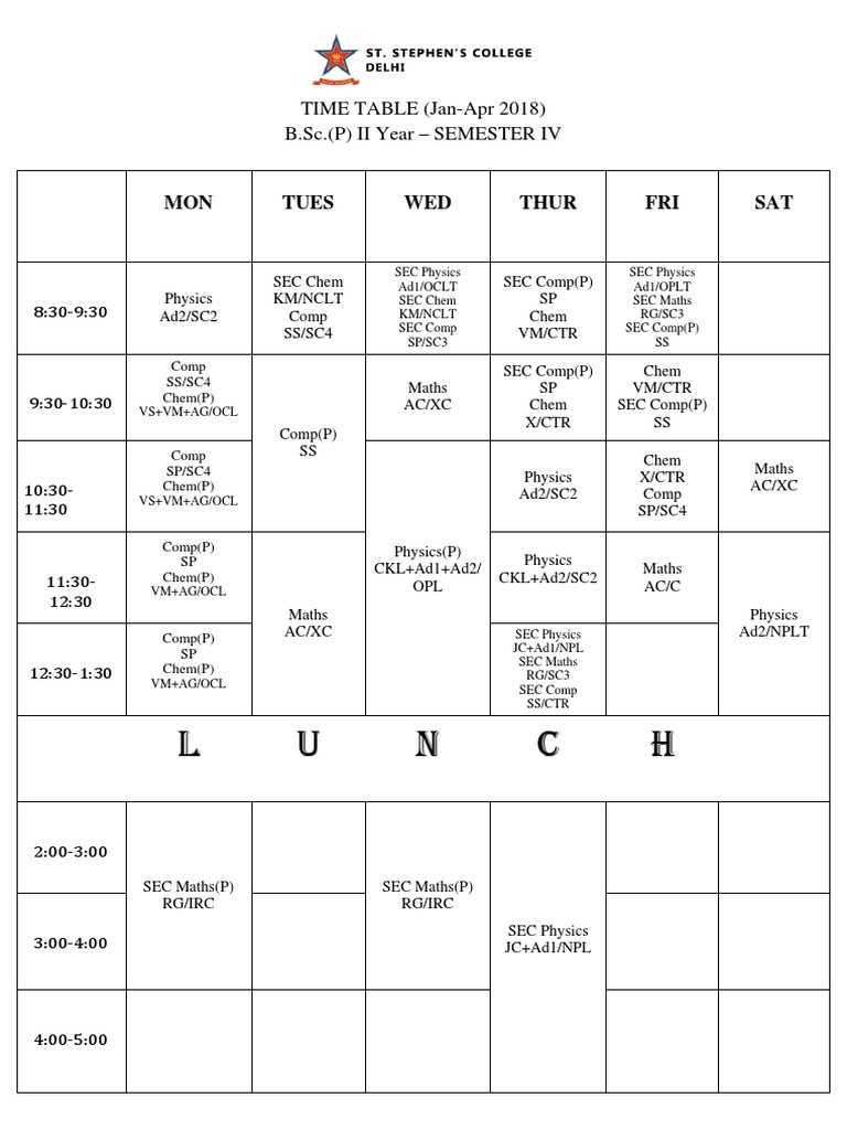 L U N C H: MON Tues WED Thur FRI SAT | PDF