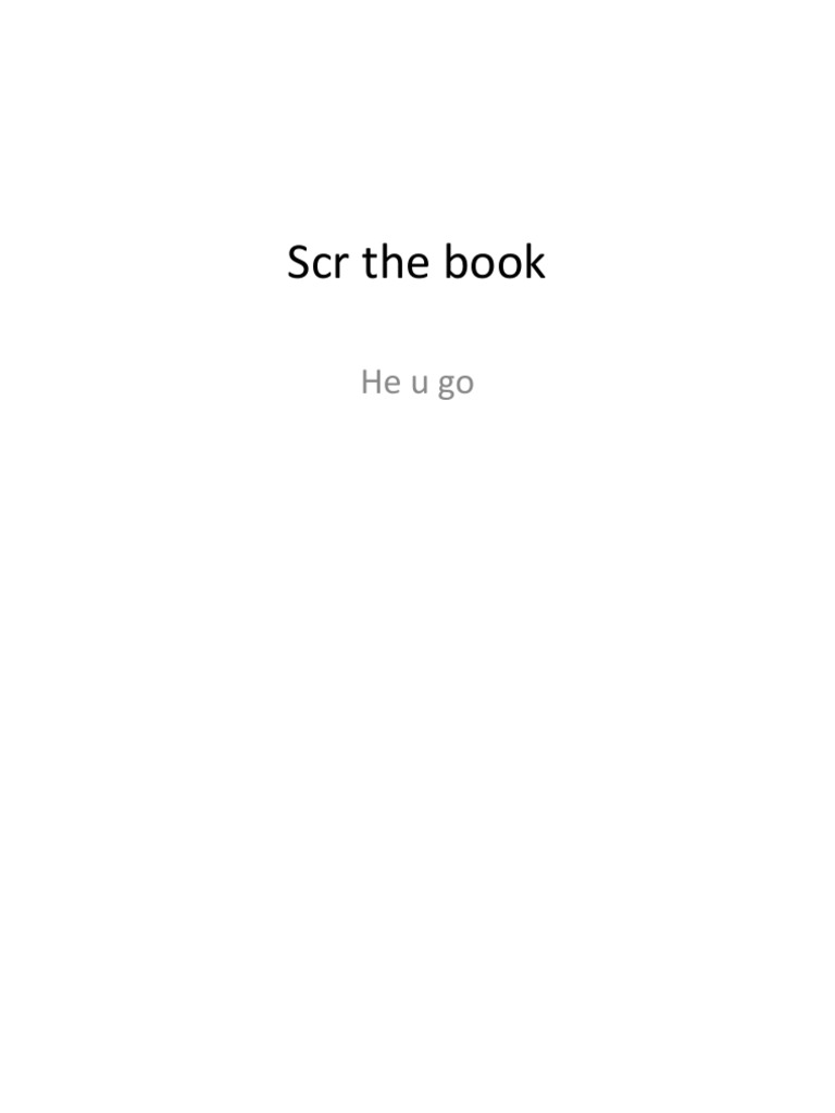 SCR - The Book | PDF