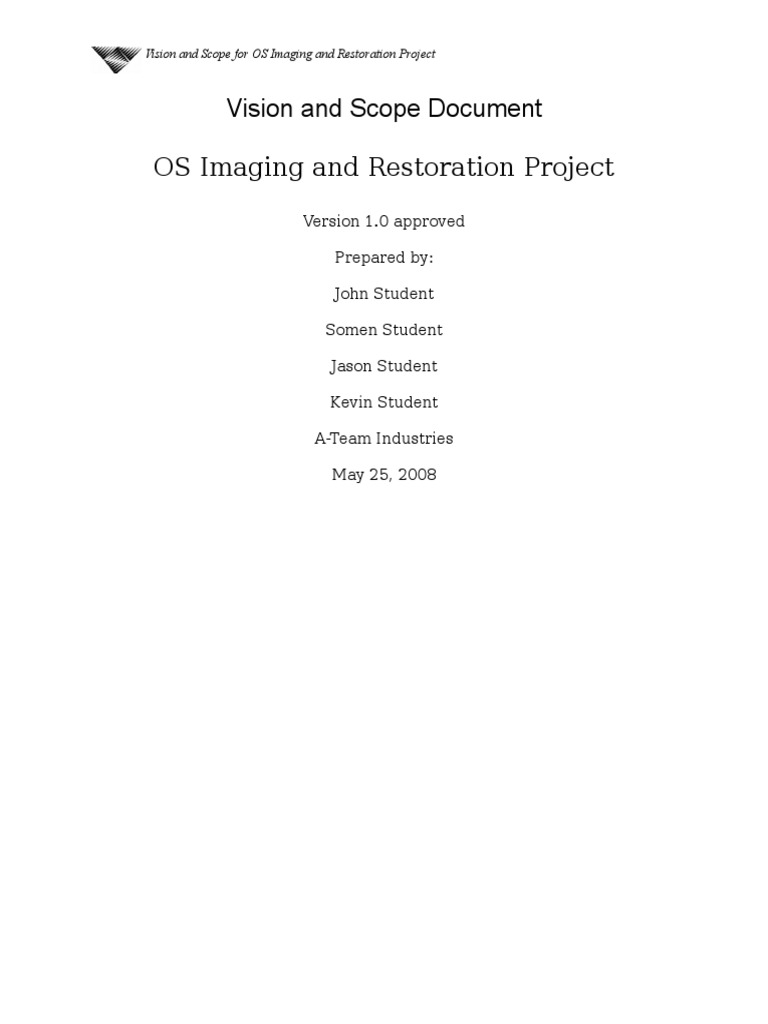 Vision and Scope Sample 2 | PDF | Backup | Replication (Computing)