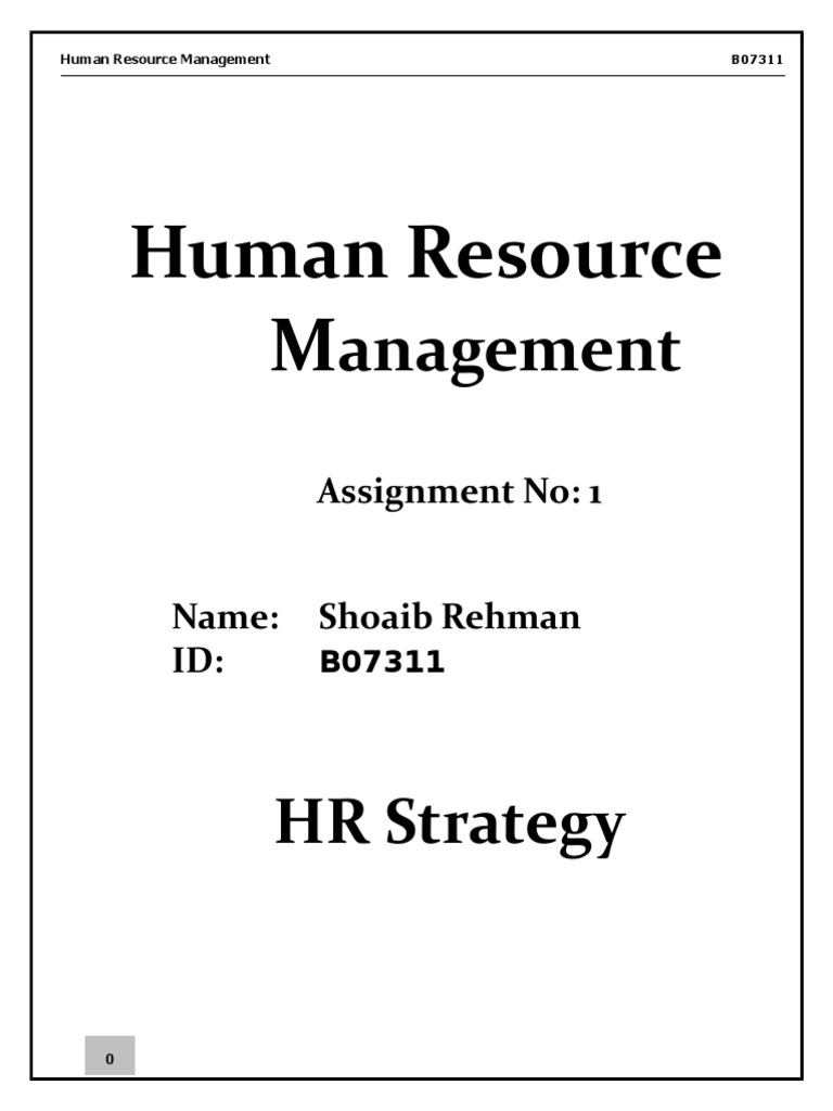 HRM - Assignment 1 | PDF | Human Resource Management | Performance ...