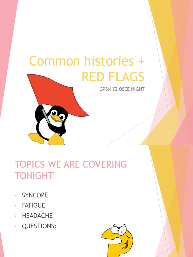 Common Histories and Red Flags Presentation Noninteractive Version ...