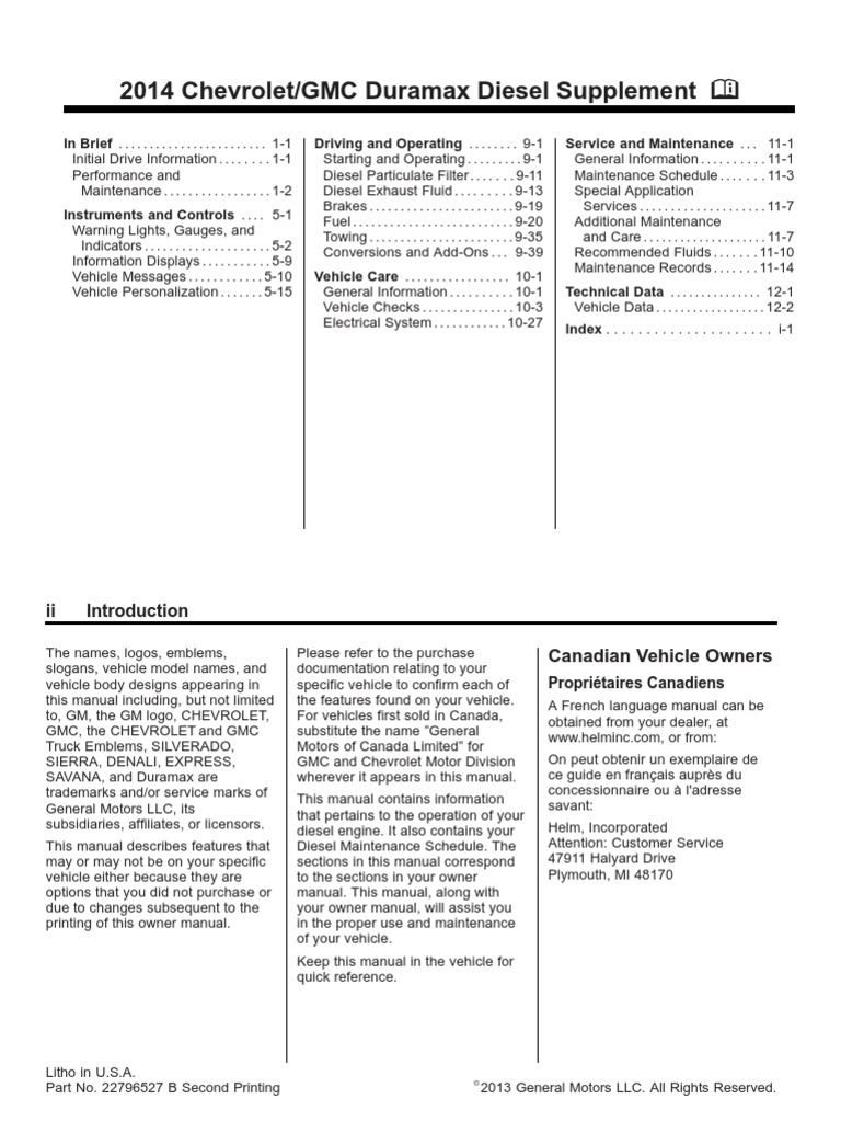 2014 Chevrolet GMC Duramax Diesel en CA | PDF | Diesel Fuel ...