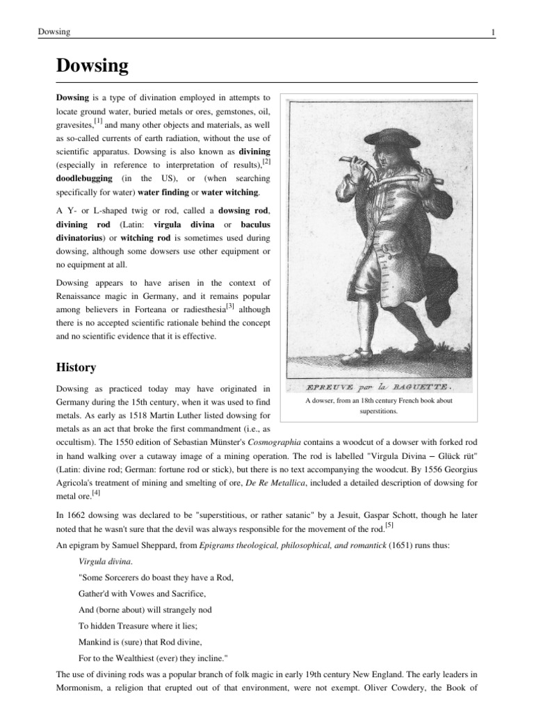 Dowsing | PDF | Dowsing | Science