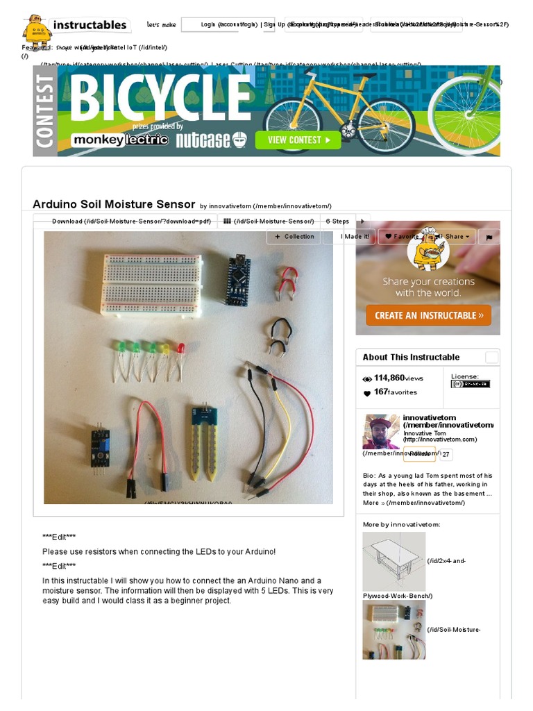 Arduino Soil Moisture Sensor | PDF | Electrical Engineering | Electronics