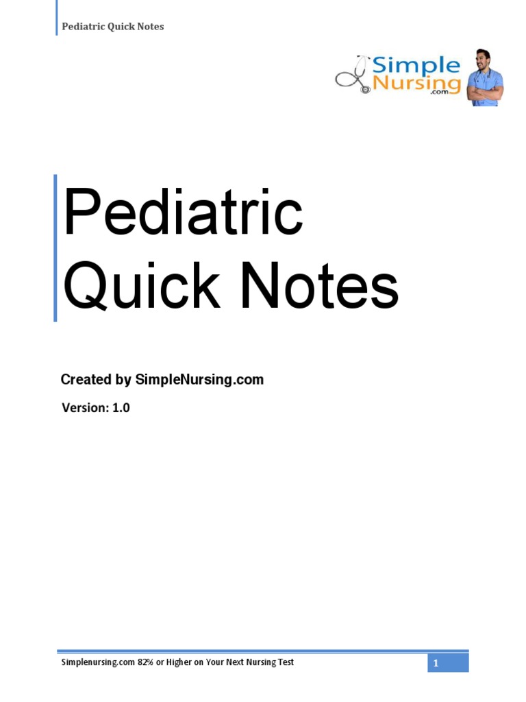 Pediatric Quick Notes | Download Free PDF | Asthma | Pneumonia