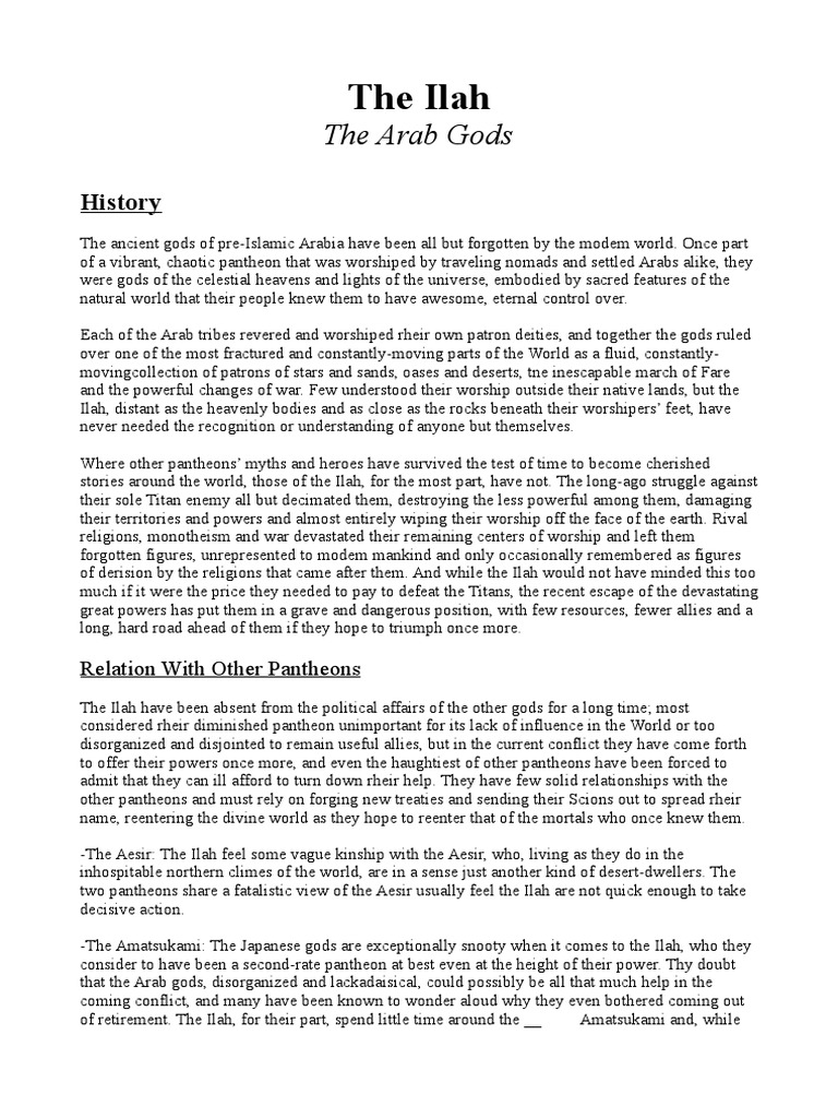 21 - Scion - Ilah | PDF | Deities | Hajj