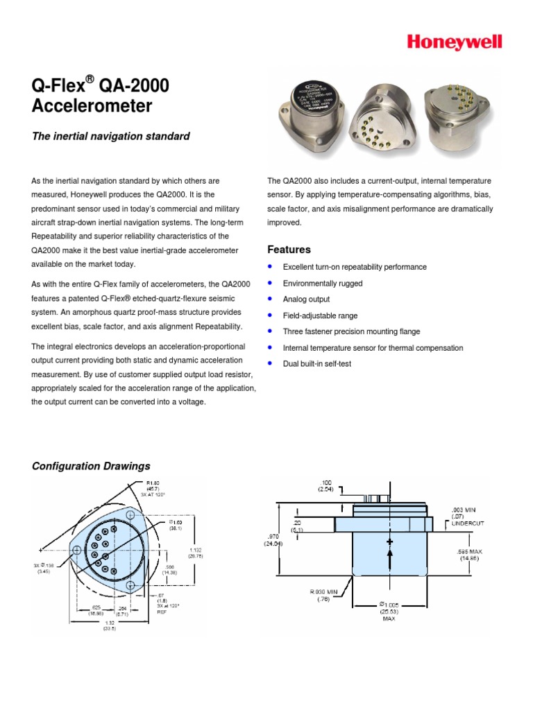 Q-Flex QA-2000 Accelerometer: The Inertial Navigation Standard | Download Free PDF | Inertial ...