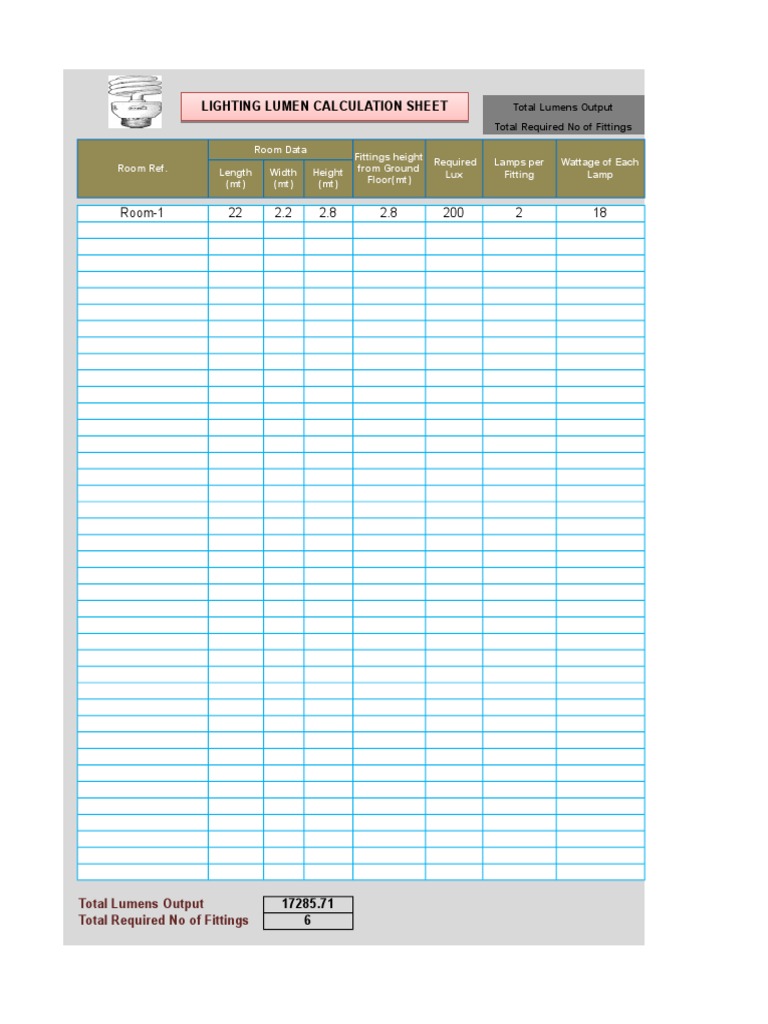 Calculating Lighting Requirements for a Room | PDF | Architectural ...