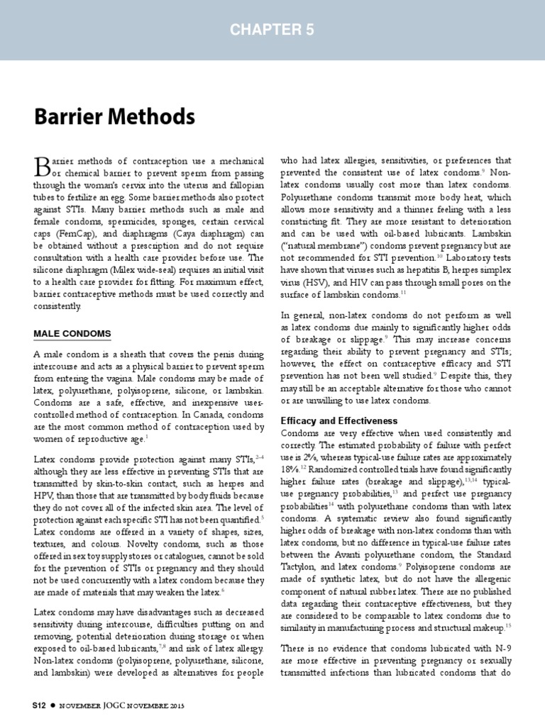 Barrier Methods: Male Condoms | PDF | Condom | Safe Sex