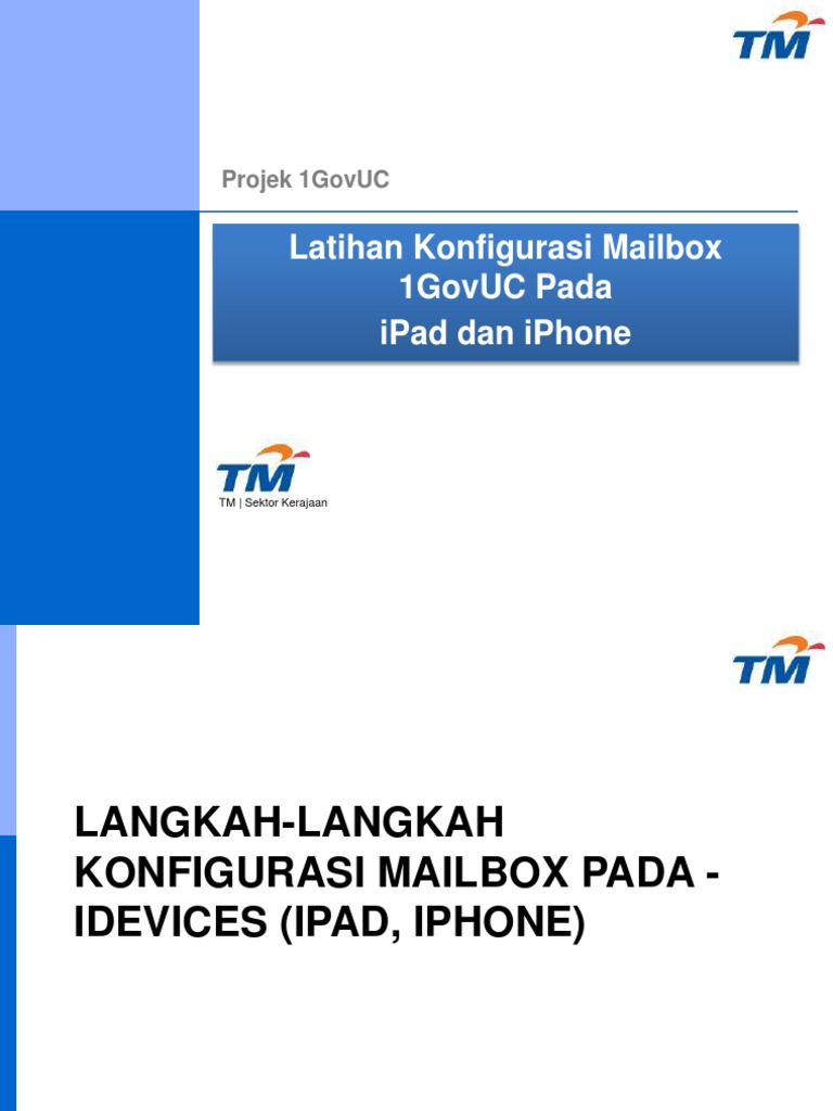 Konfigurasi Emel 1GOVUC Pada Ipad Dan Iphone | PDF
