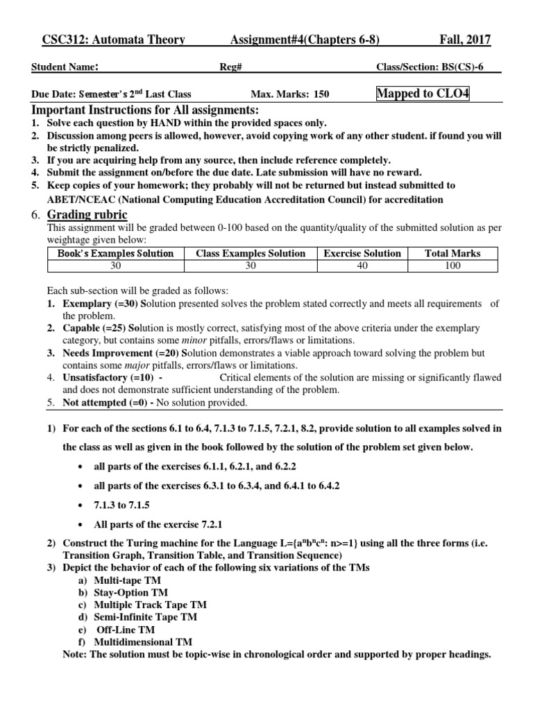 Assignment Questions Automata Theory | PDF | Automata Theory | Cognitive Science