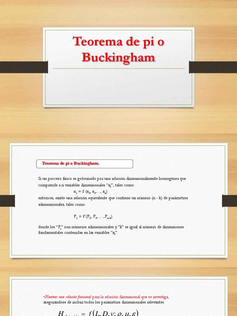 Teorema de Pi o Buckingham | PDF | Fricción | Dinámica (Mecánica)