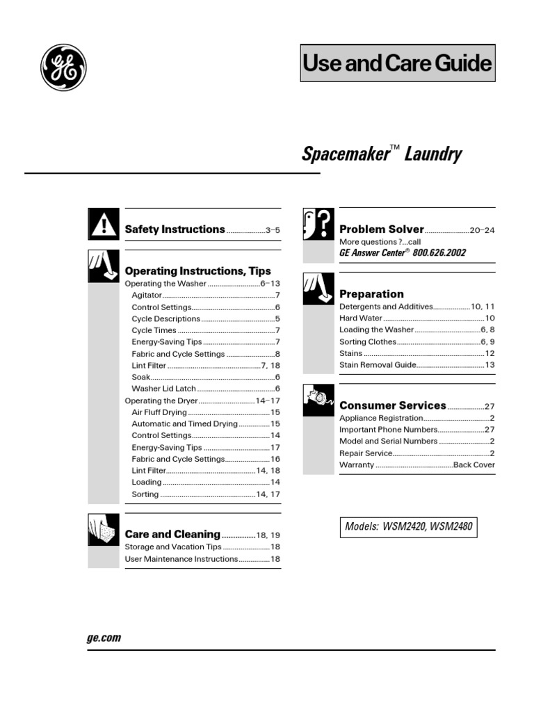 Spacemaker Laundry PDF | PDF | Washing Machine | Clothes Dryer
