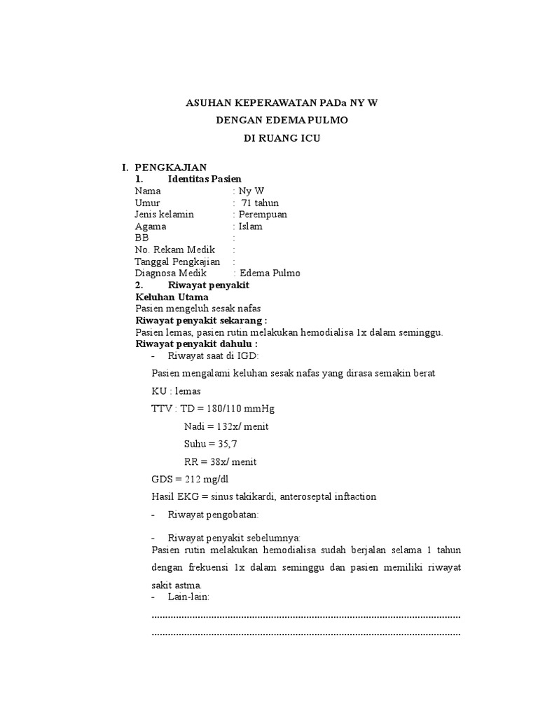Askep Edema Pulmo | PDF