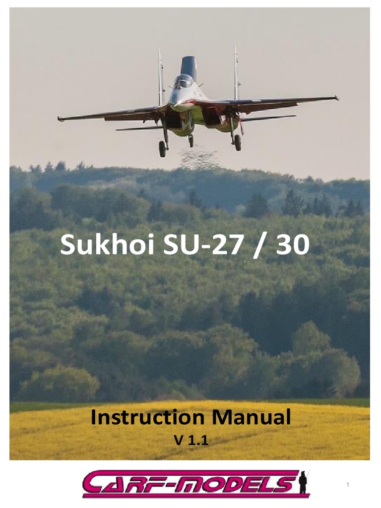 SU-27/30 Instruction Manual | PDF | Screw | Aileron