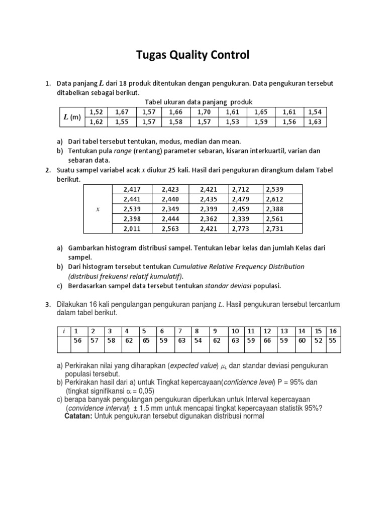Tugas Quality Control 1 | PDF