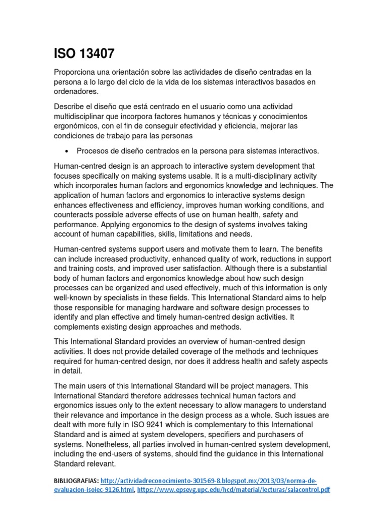 Iso 13407 | PDF | Usability | Software