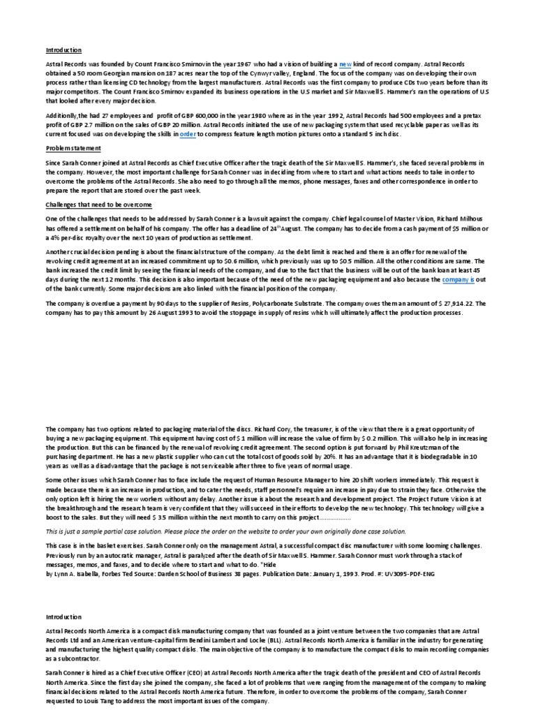 Introduction Astral | PDF | Cost Of Capital | Free Cash Flow