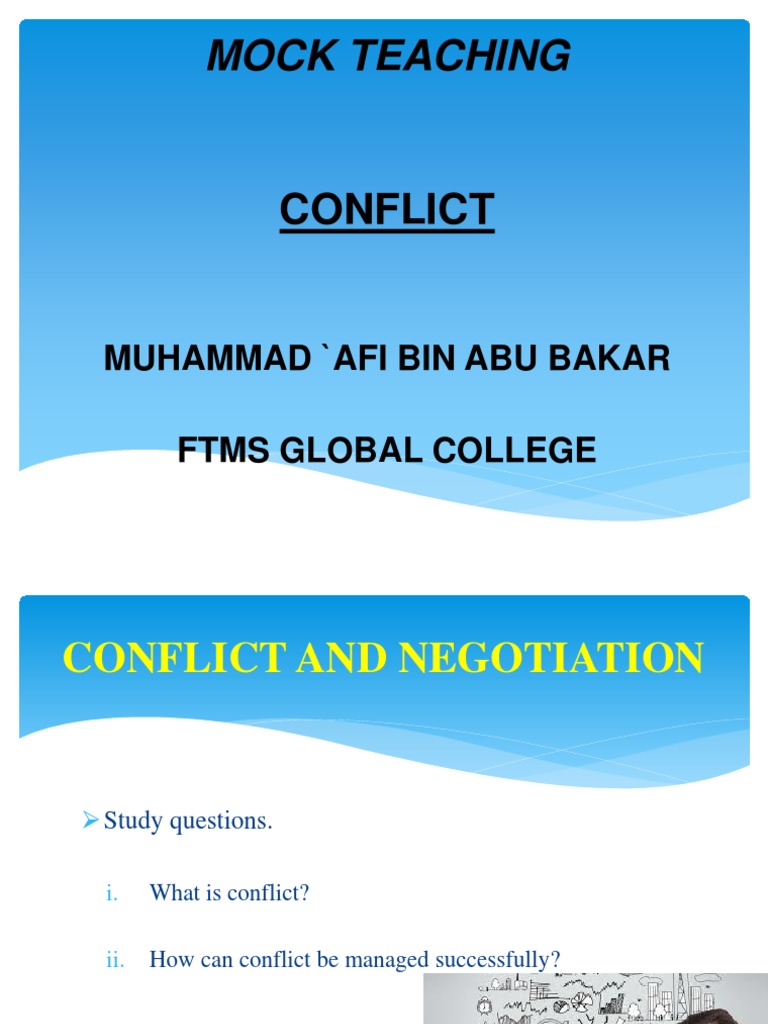Mock Teaching Conflict | PDF | Decision Making | Social Psychology
