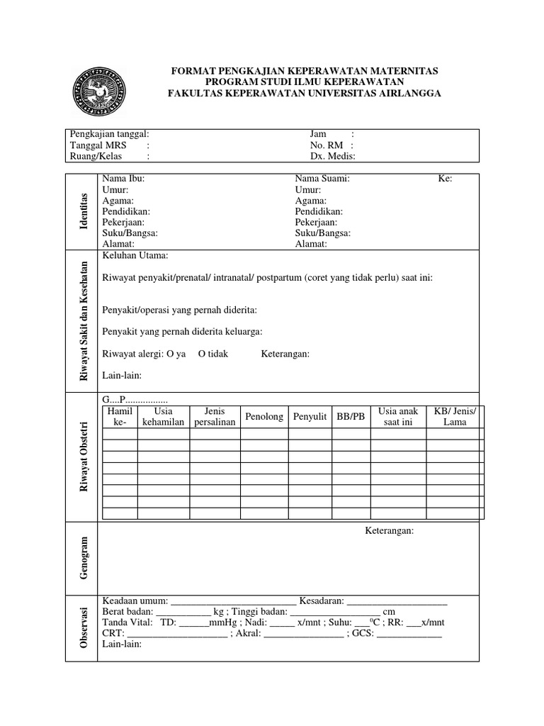 Form Askep Ginekologi | PDF