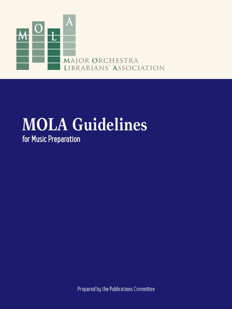 Guidelines For Music Preparation | PDF | Sheet Music | Musicology