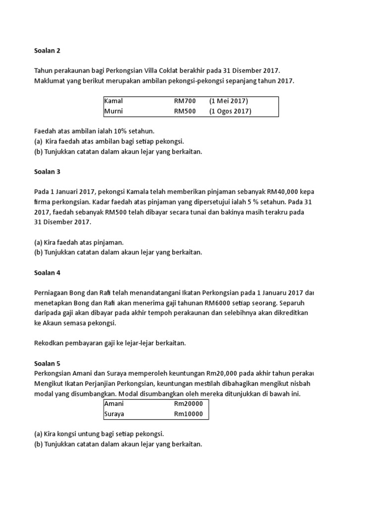 Soalan Perkongsian 1 | PDF