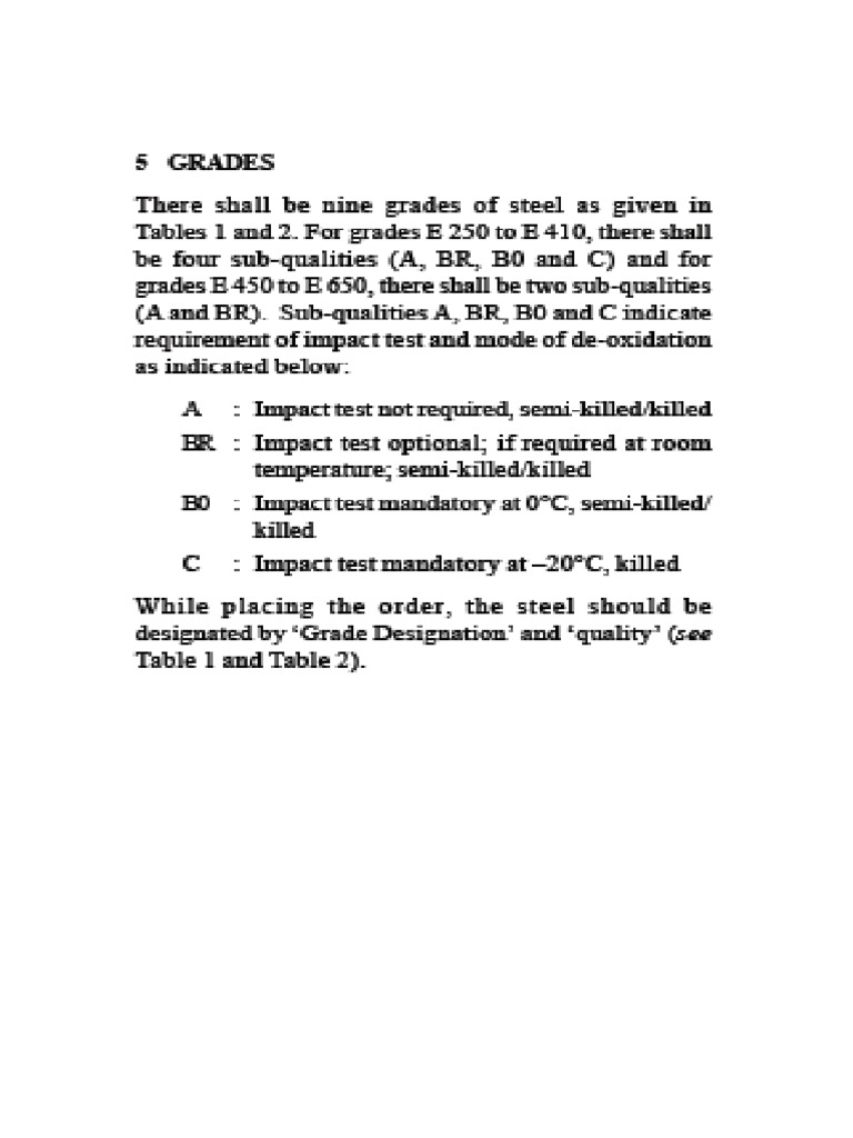 IS 2062 Chemical Composition and Mechanical Properties of Steel | PDF ...