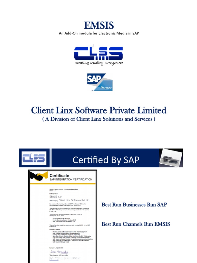 EMSIS Overview Mar 2013 | Download Free PDF | Invoice | Computing