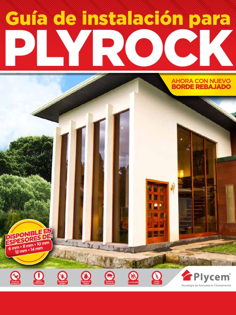 Guía de Instalación de Plyrock | PDF | Revestimiento | Tornillo