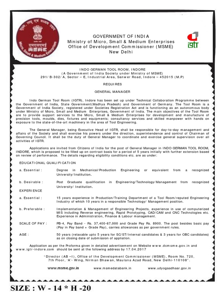 Government of India Ministry of Micro, Small & Medium Enterprises ...