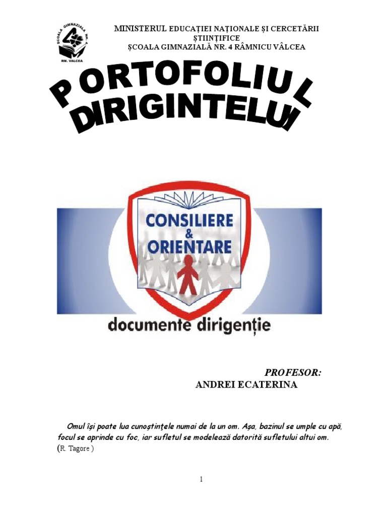 Caietul Dirigintelui | PDF