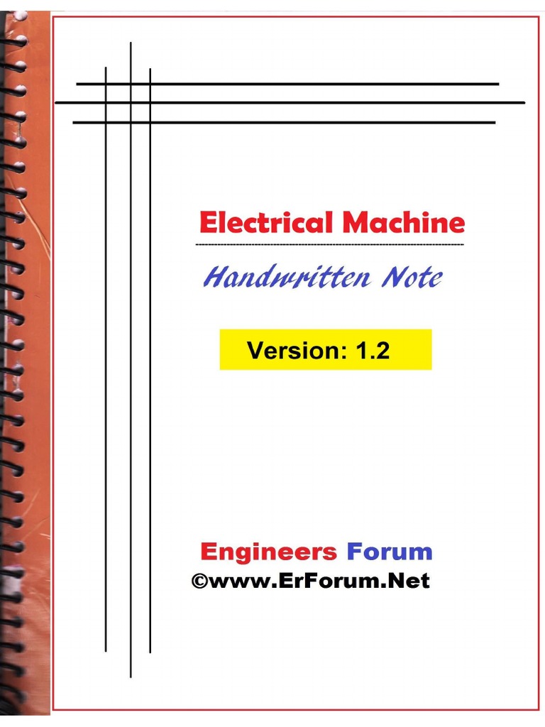 Electrical Machine Gate Handwritten Notes Made Easy | PDF