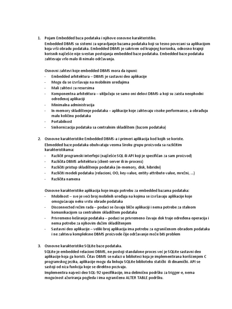 Pitanja I Odgovori Za Usmeni | PDF