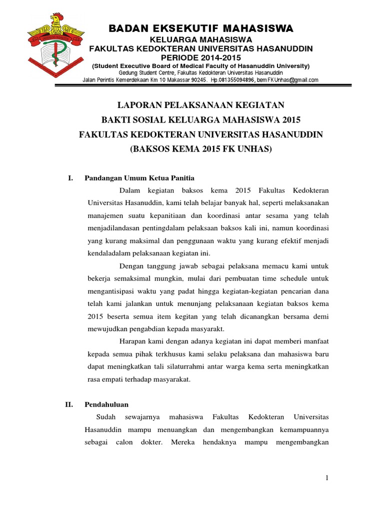 LPJ Fix Baksos 2015 | PDF