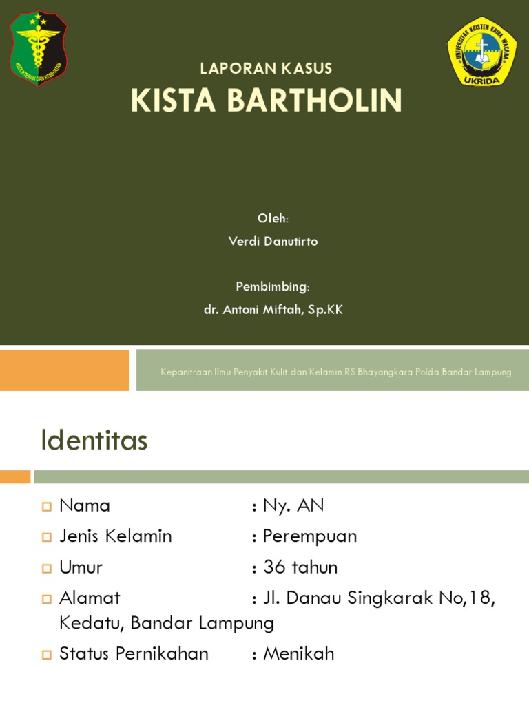Laporan Kasus Kista Bartolin | PDF