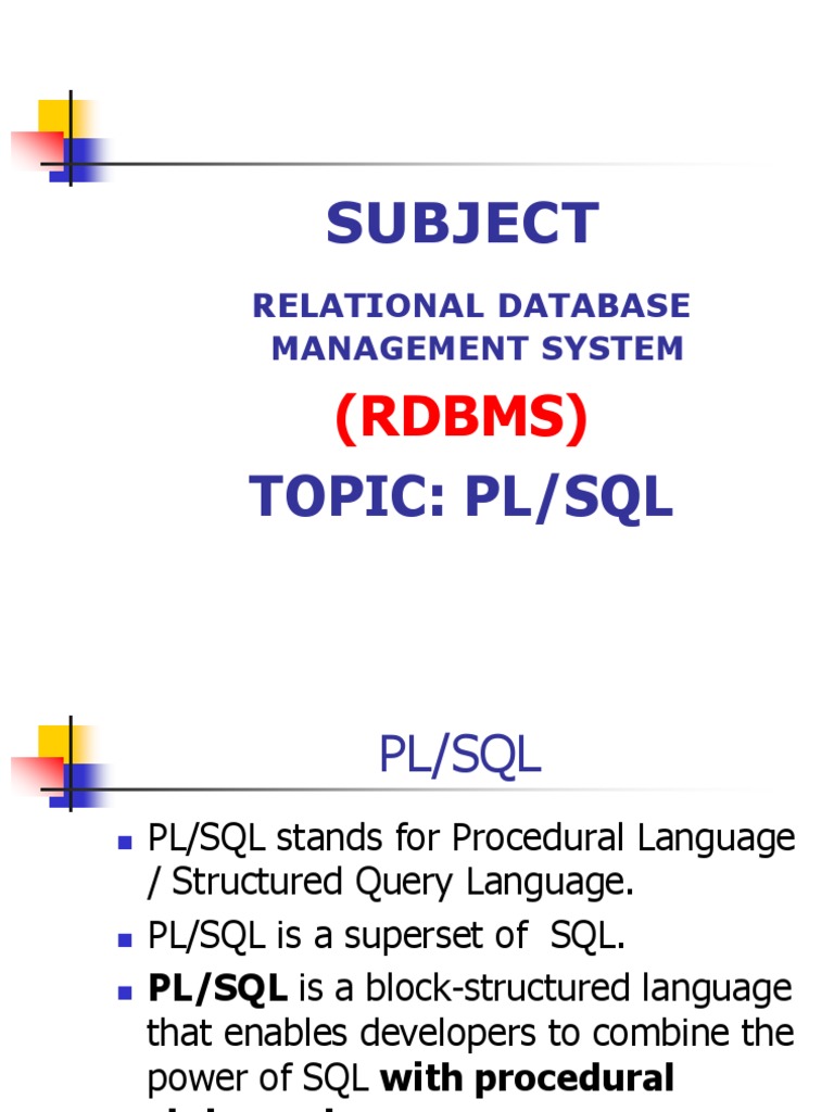 Manage Relational Databases with PL/SQL | PDF | Pl/Sql | Sql