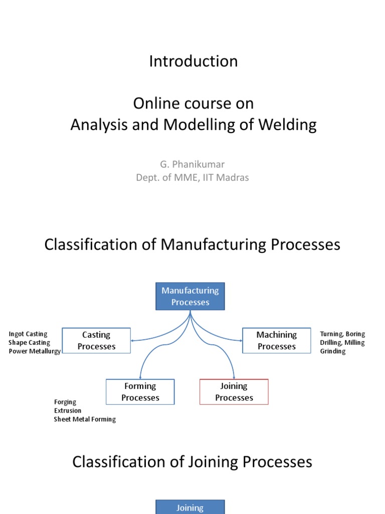 Welding Course NPTEL | Download Free PDF | Welding | Construction