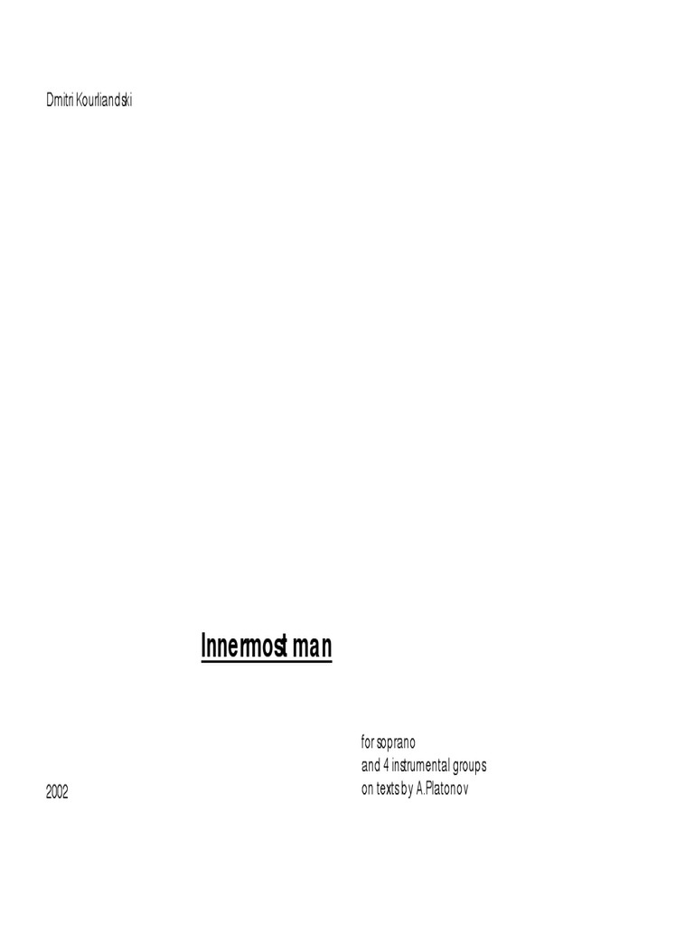 Dmitri Kourliandski: Innermost Man Score | PDF | String Instruments ...