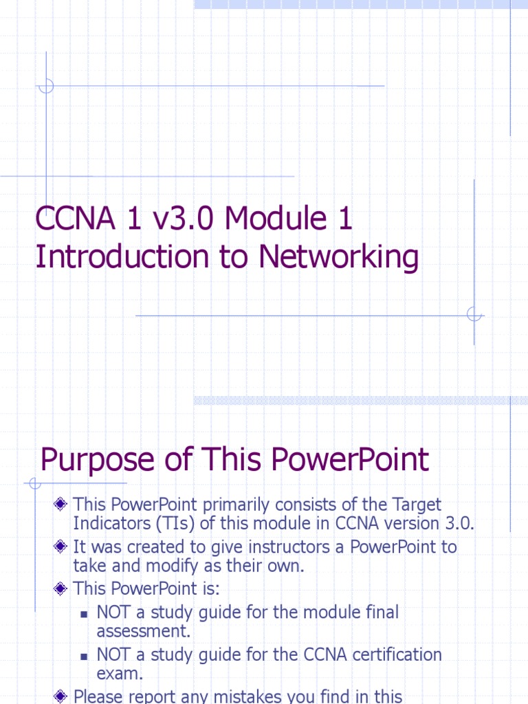 CCNA 1 v3.0 Module 1 Introduction To Networking | PDF | Computers