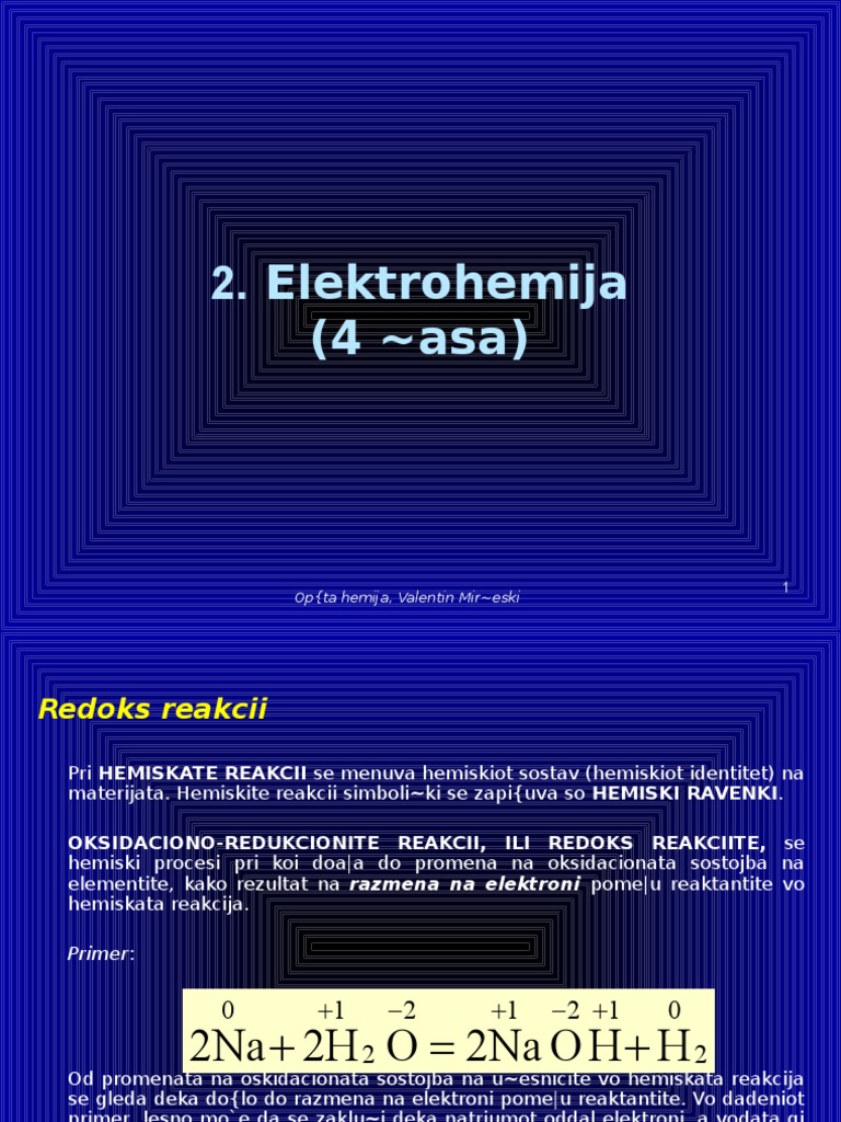 2 Elektrohemija | PDF | Materials | Metals