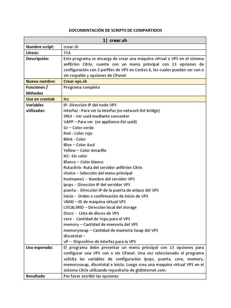 Documentacion Scripts | PDF | Archivo de computadora | Servidor HTTP Apache