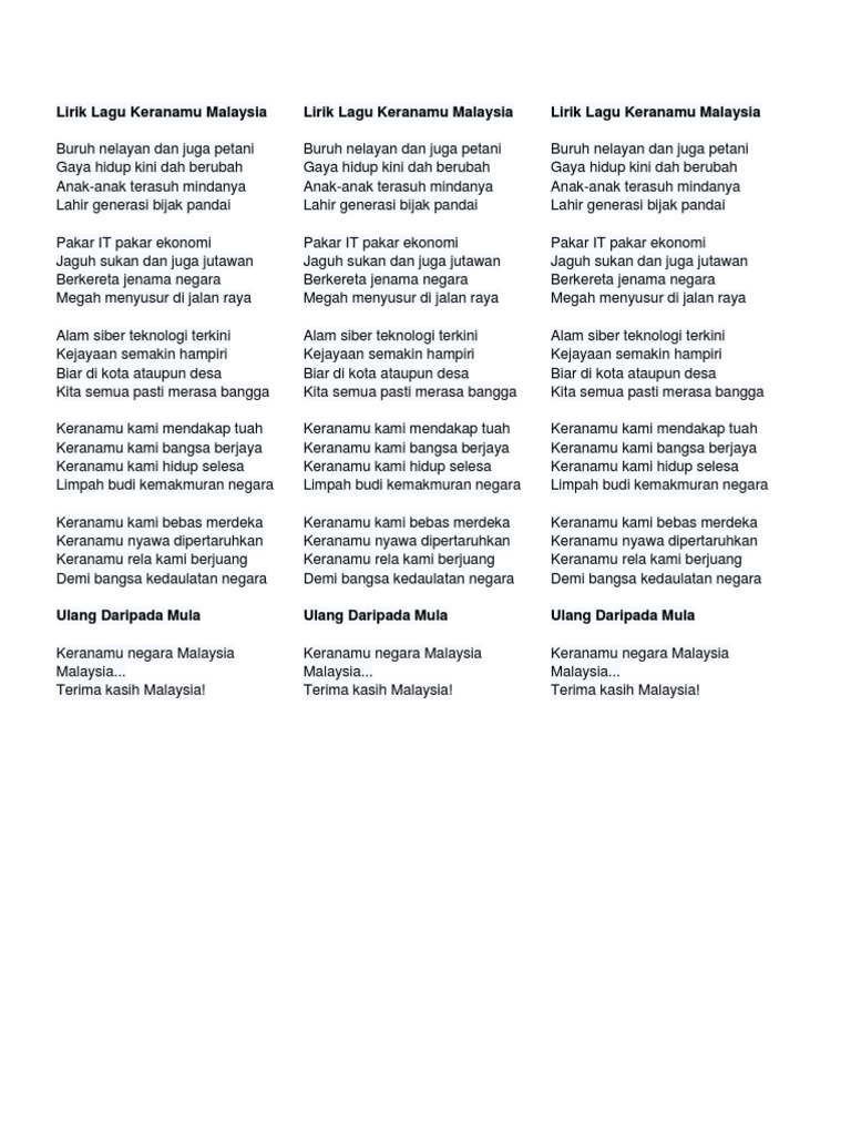 Lirik Lagu Merdeka | PDF